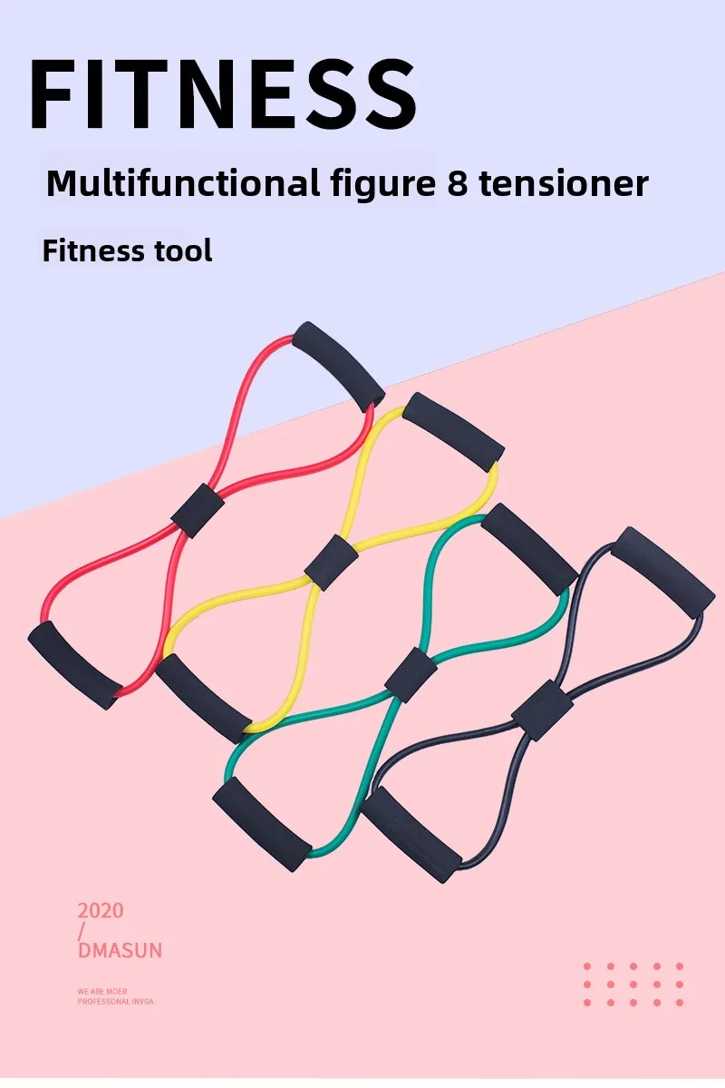 Figure 8 Chest Expander TPE Material Yoga Rubber Band Breast Puller ...