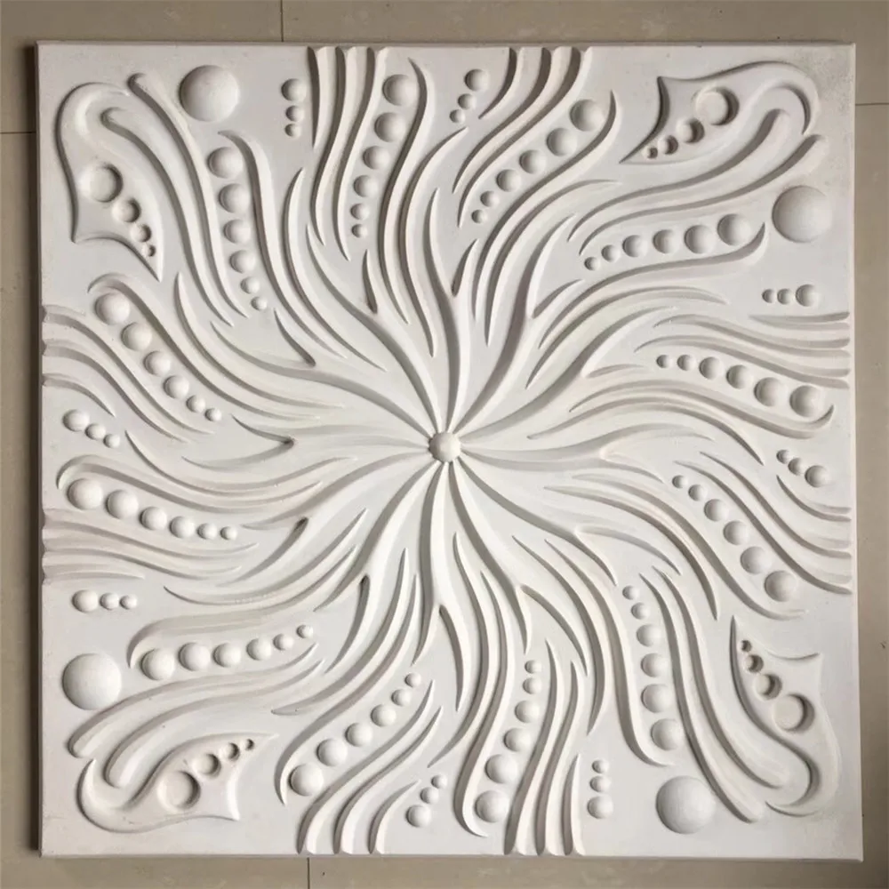 Mediterranean Golden Panel PU Material Wall Plank Design, square Panels ...