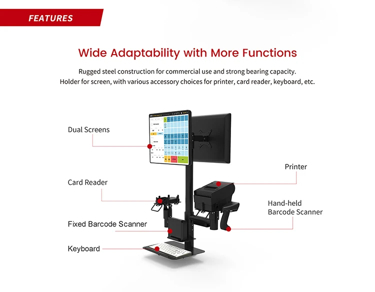Universal Adjustable Pos Terminal Holder - Durable & Versatile