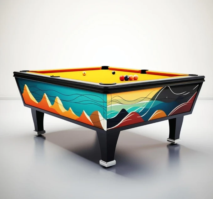 New Art Graffiti Line Series High Quality Billiards Table - Buy ...