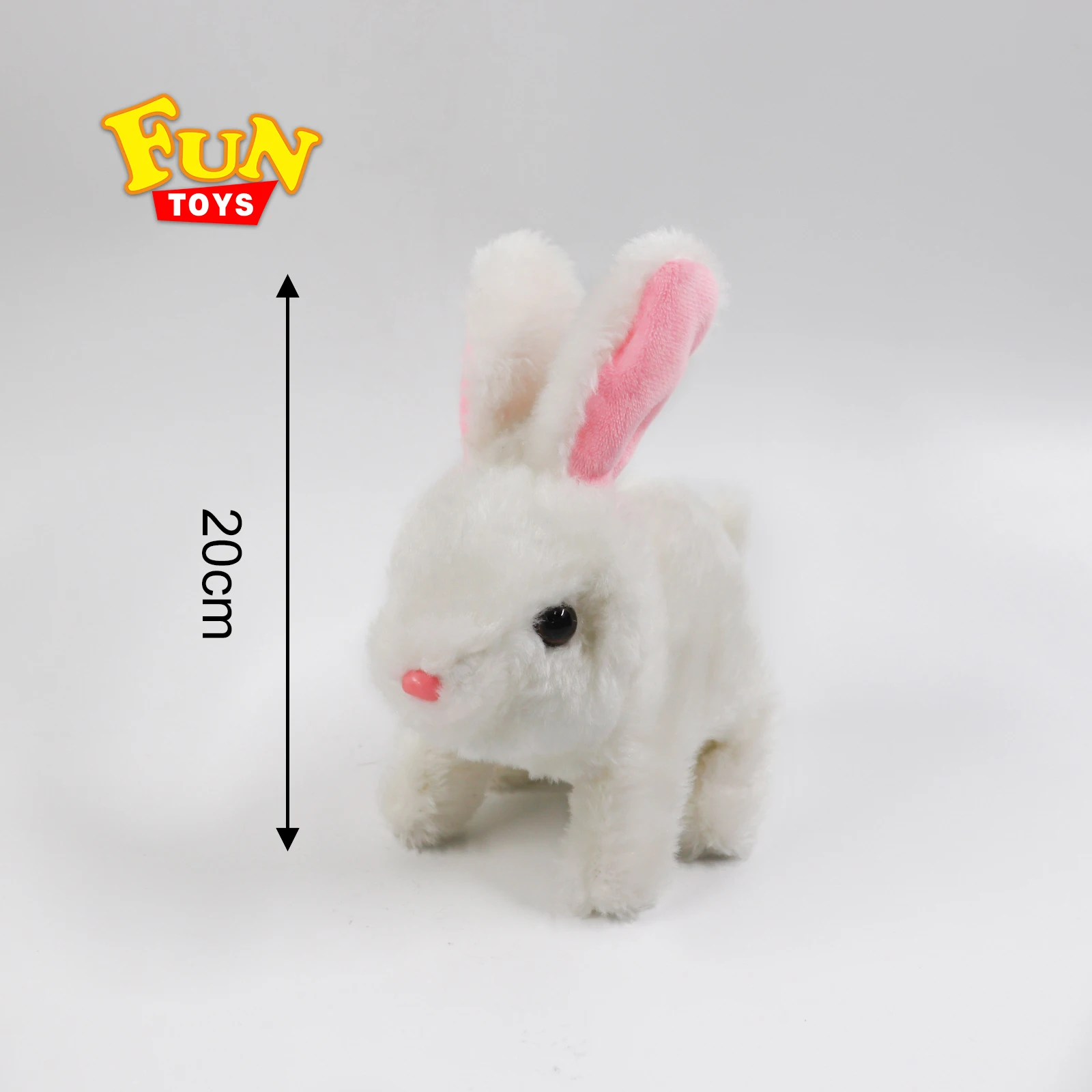 Jumping Bunny Custom Stuffed Animal Plush Jumping Bunny Hopping White ...