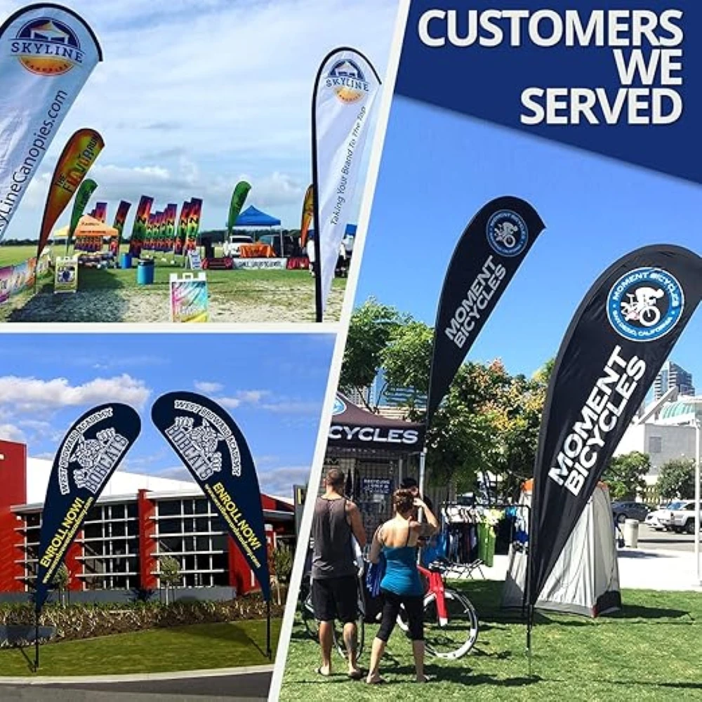 Promotional Advertising Flags Swooper Tear Drop Sublimation Pole ...