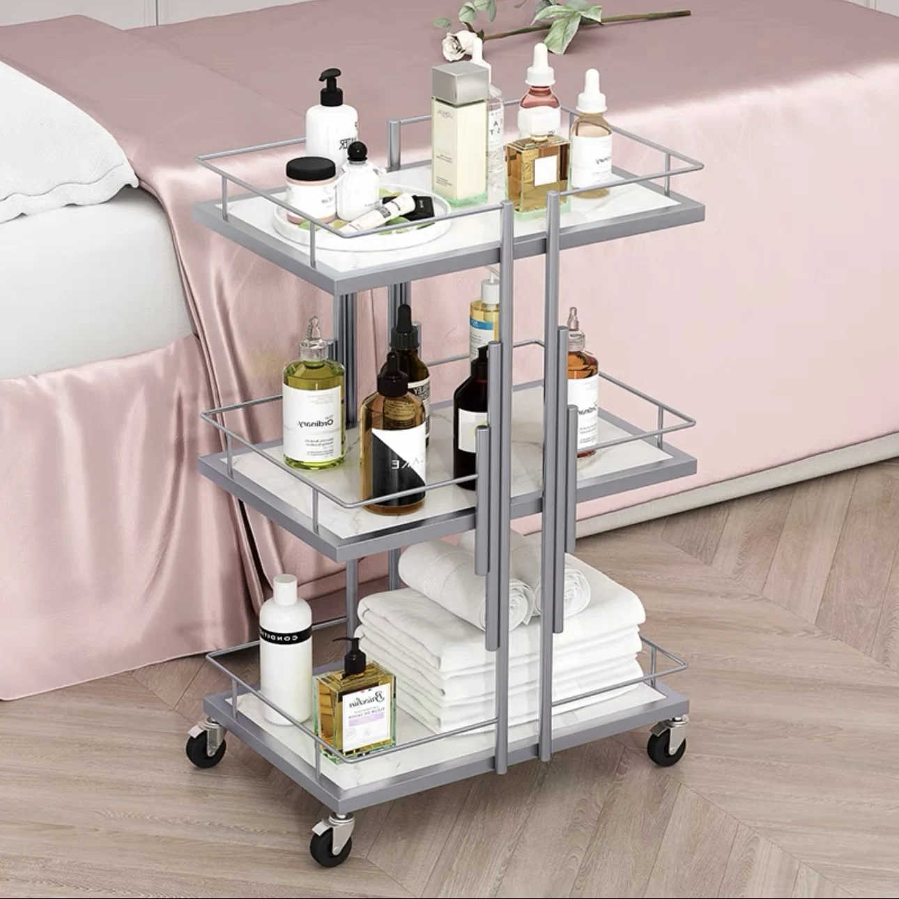 Salon Station Beautician Assistant Trolley Esthetician Cart With Wheels ...