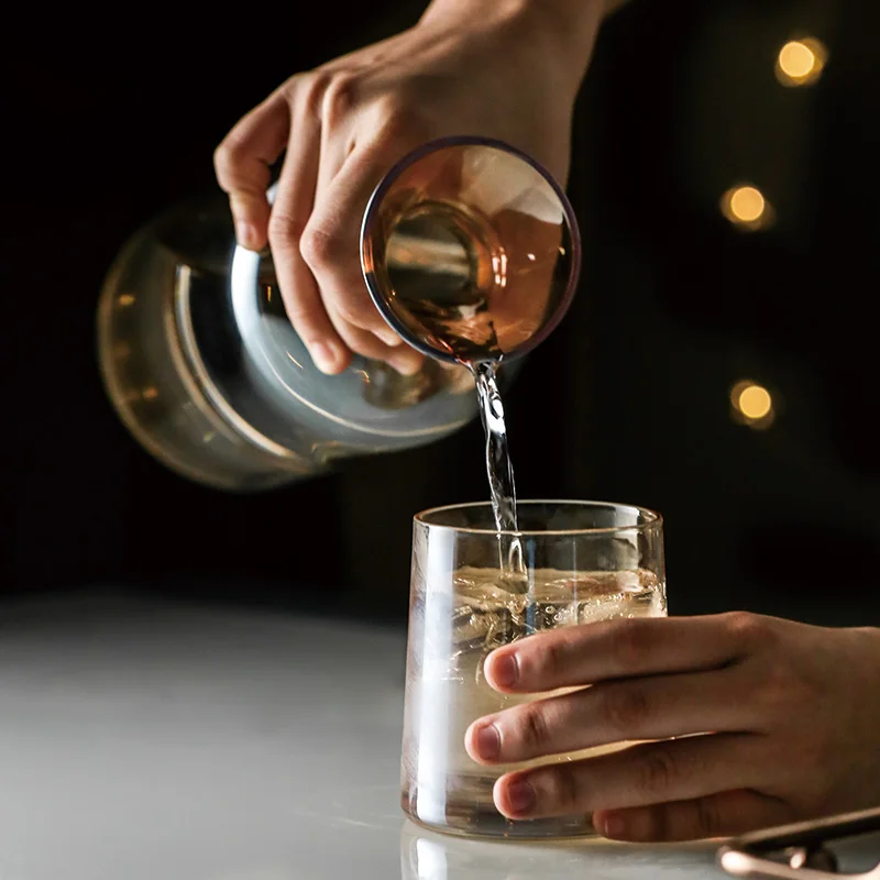 1.2l Nordic Glass Water Carafe Set Wine Carafe With Drinking Glass For ...