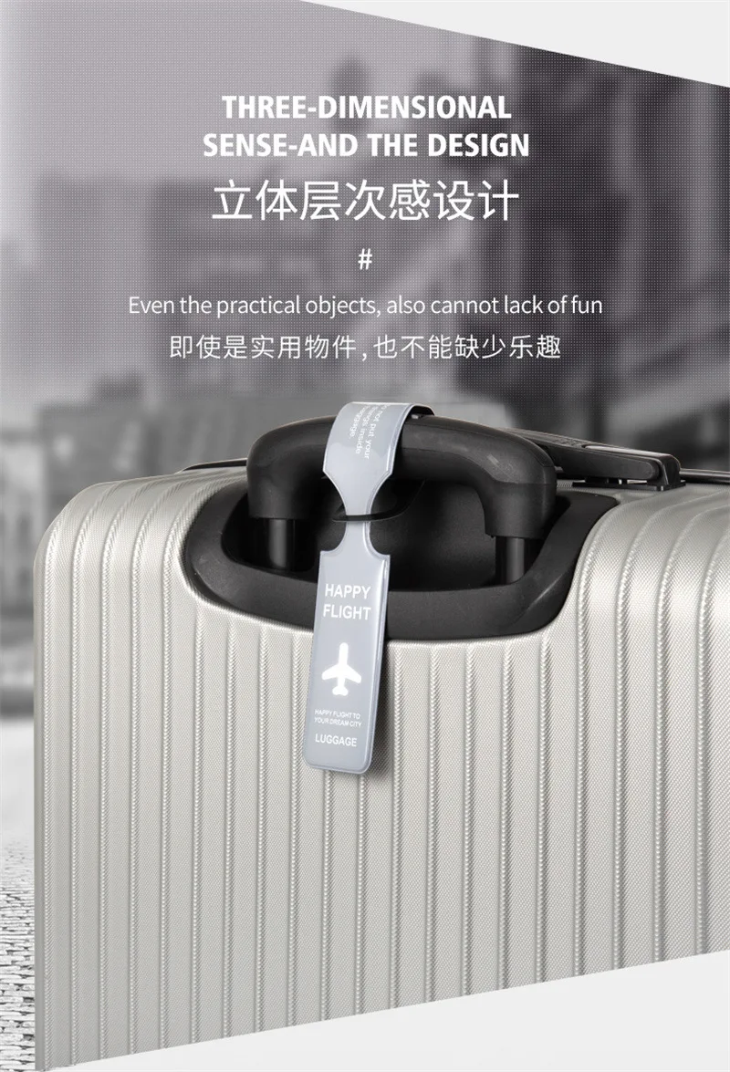 PVC Airplane Luggage Tag Ring Checked Trolley Baggage Anti-Lost ...