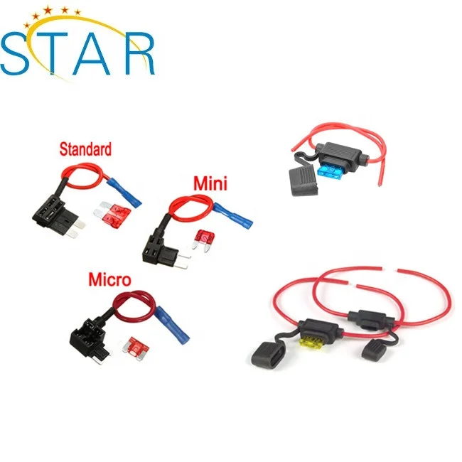 Custom Mini Micro2 Blade Fuse Tap Low Profile Waterproof Copper Automotive Fuse Holder for Cars ...