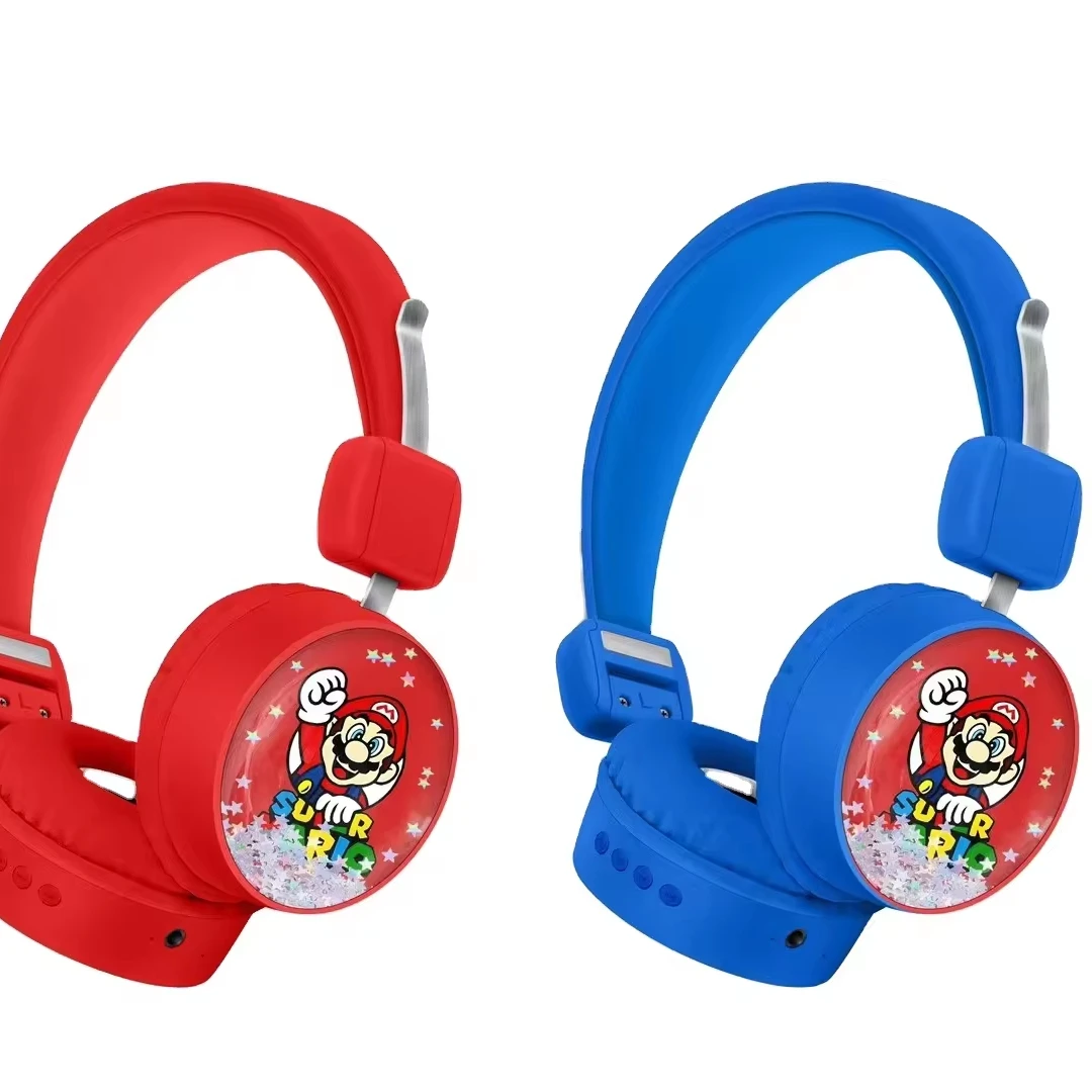 Cartoon Super Mario Pattern Wireless Headsets for Student Children ...