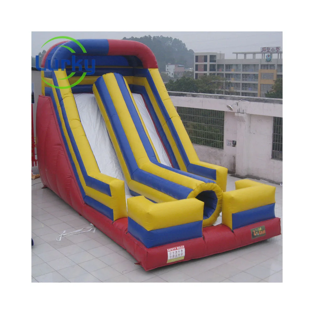 Green Yellow Combo Color Water Slide Fun City Inflatable Outdoor Pvc ...