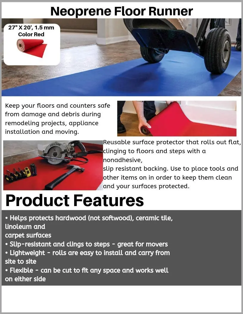 Hot Selling Red Oem Customized Rubber Floor Runner 1.5mm Thick - Buy ...