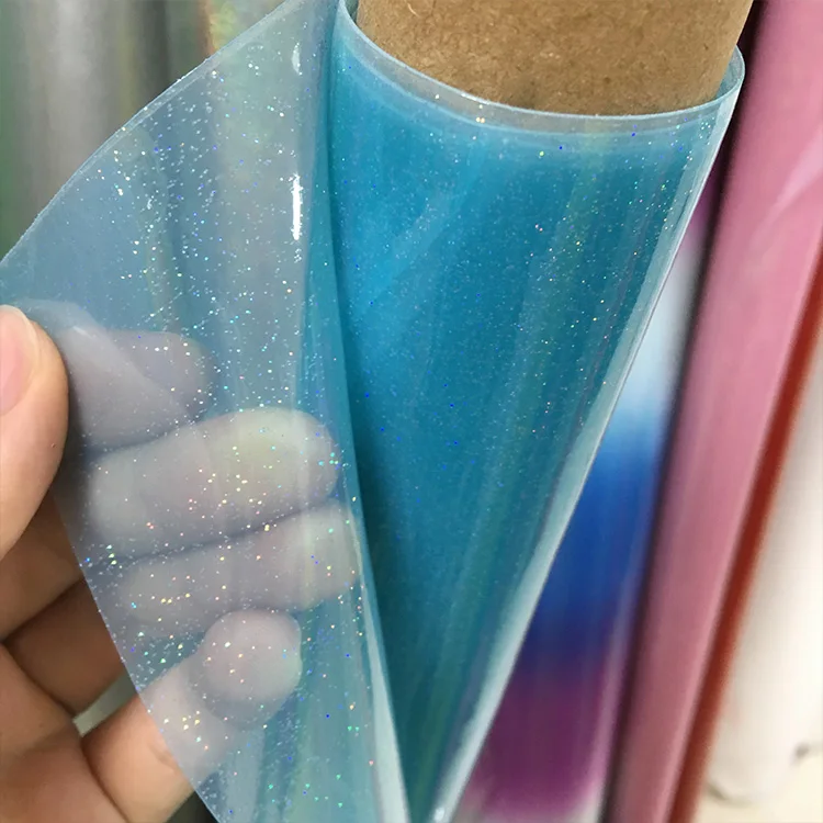 0.5mm Shiny Colorful Glitter PVC Film for Craft Projects