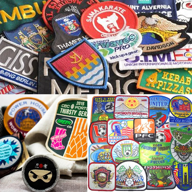 Iron On Backing Weaving Badges Custom Made Name Logo Merrow Border ...