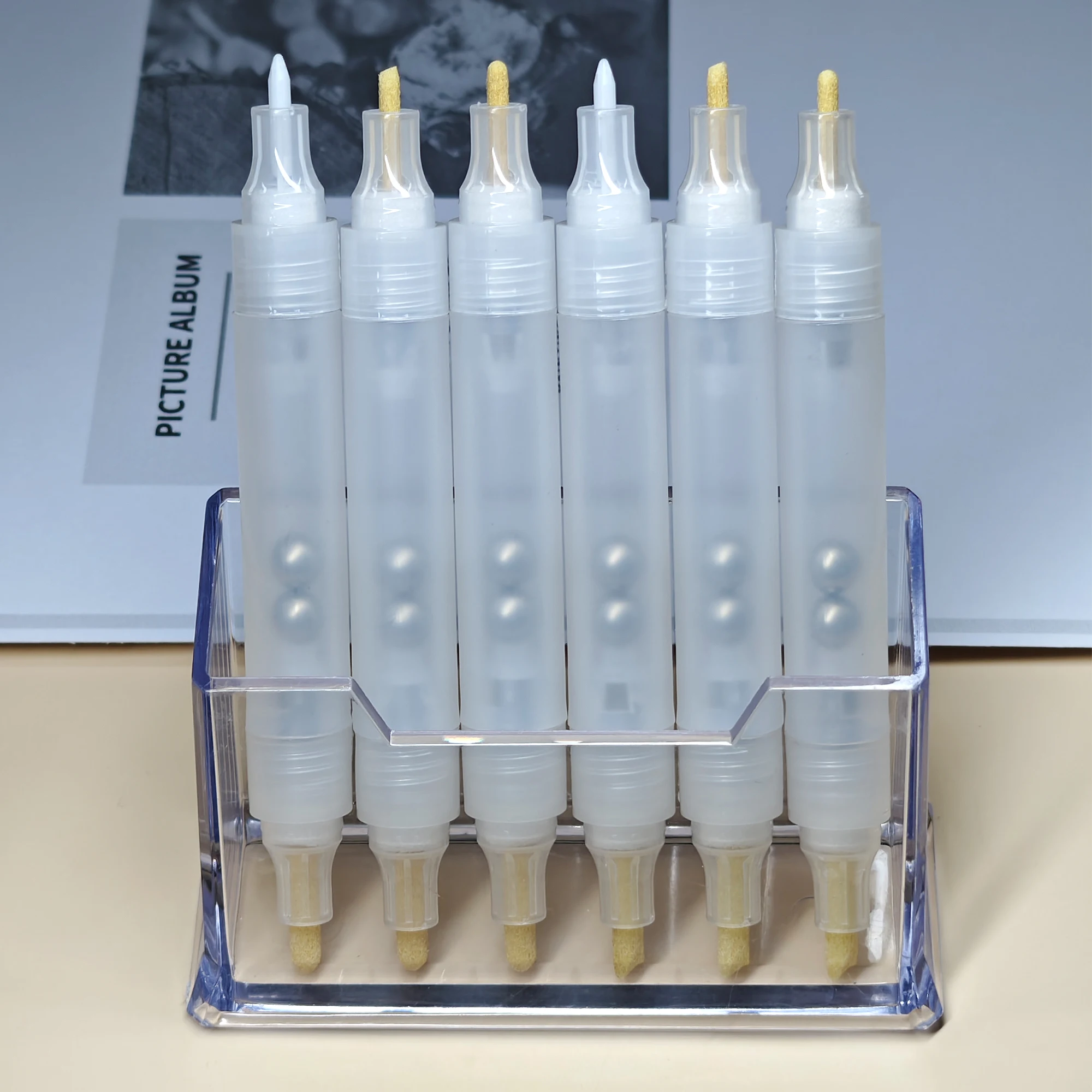 Empty Fillable Blank Paint Pen Markers Refillable Paint Pen Fine Tip ...