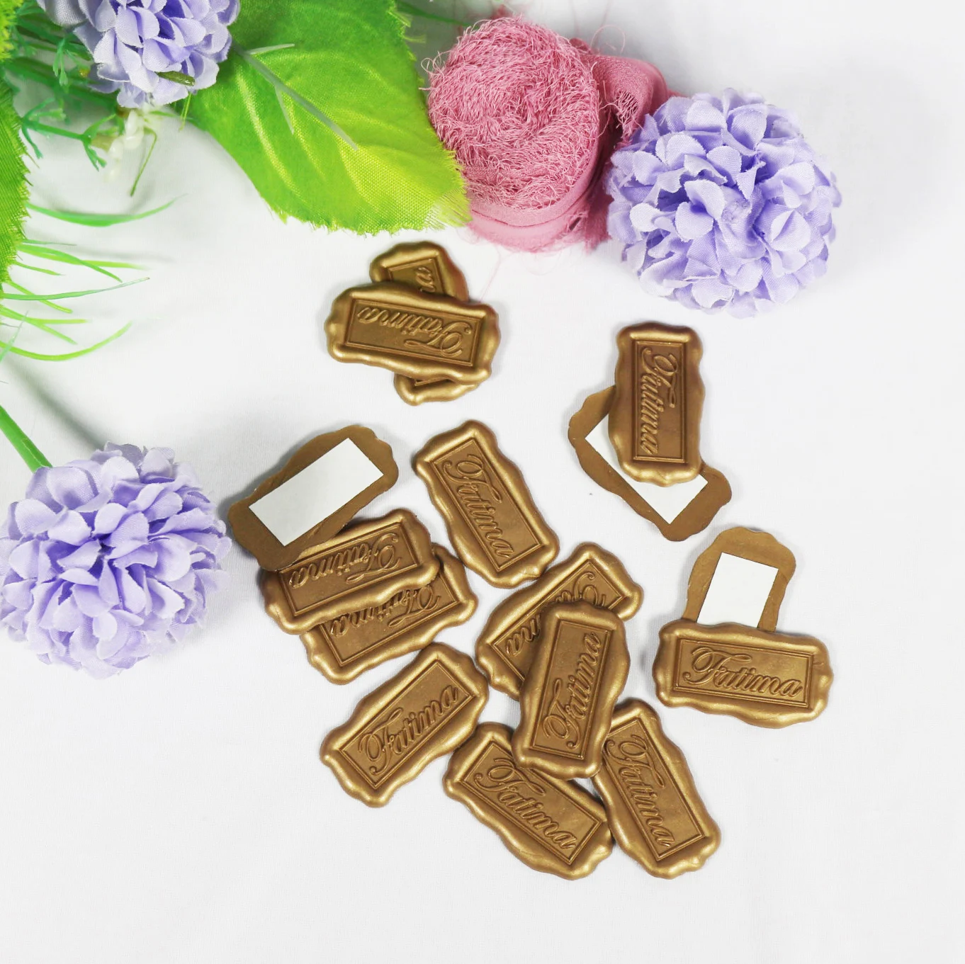 Custom Shape and Color Wax Seal Stickers with Adhesive Glue Backing Wax ...