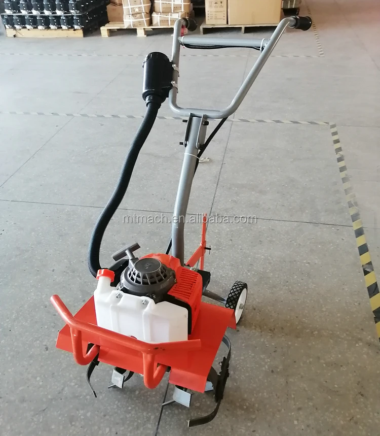 Powerful 2 Stroke 63cc Mini Tiller Agricultural Mini Power Tiller ...