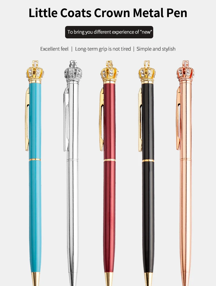 Crown Ballpoint Pen with Rhinestones - Promotional Gift