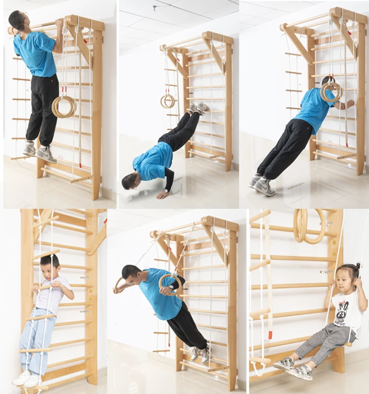 Swedish Ladder Wall Monkey Bars Gymnastic Equipment for Kids - Indoor ...