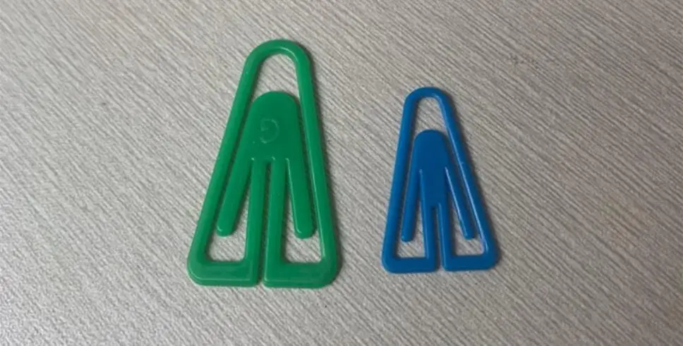Triangle Plastic Paper Clips - Assorted Colors & Eco-friendly