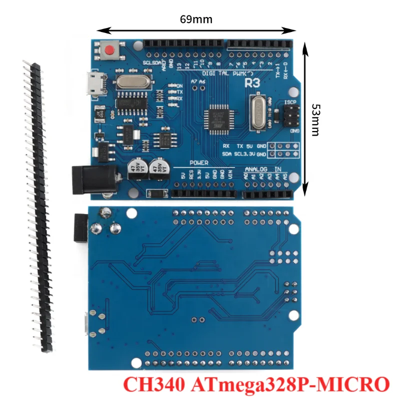 R3 Board CH340 ATmega328P Chip Improved Version for Arduino R3 Development Board USB-B/type-C ...