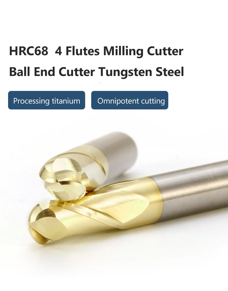 68° Tungsten Steel Ball Cutter Gold Titanium Alloy Special Hard Alloy ...