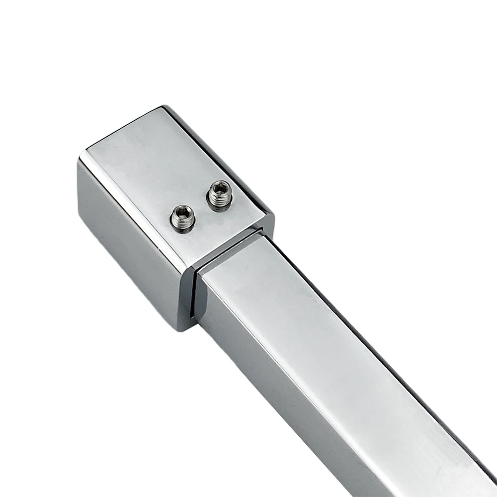 0 Degree Brass Square Wall to Glass Fixed Panel Stabilizer