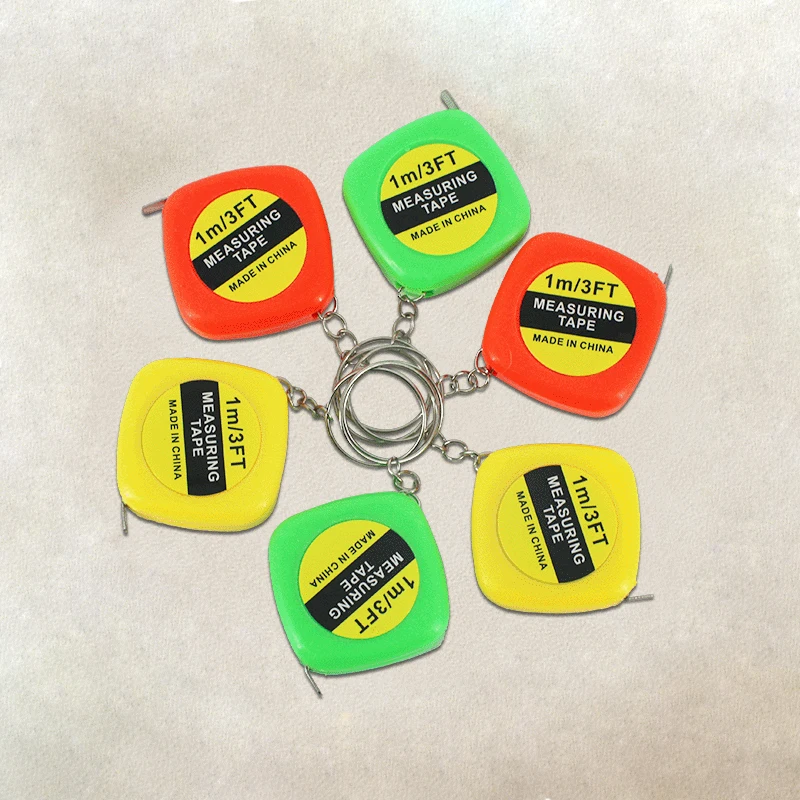1 Meter 3ft Mini Measuring Key Chain Tape Measure Imperial Promotion ...