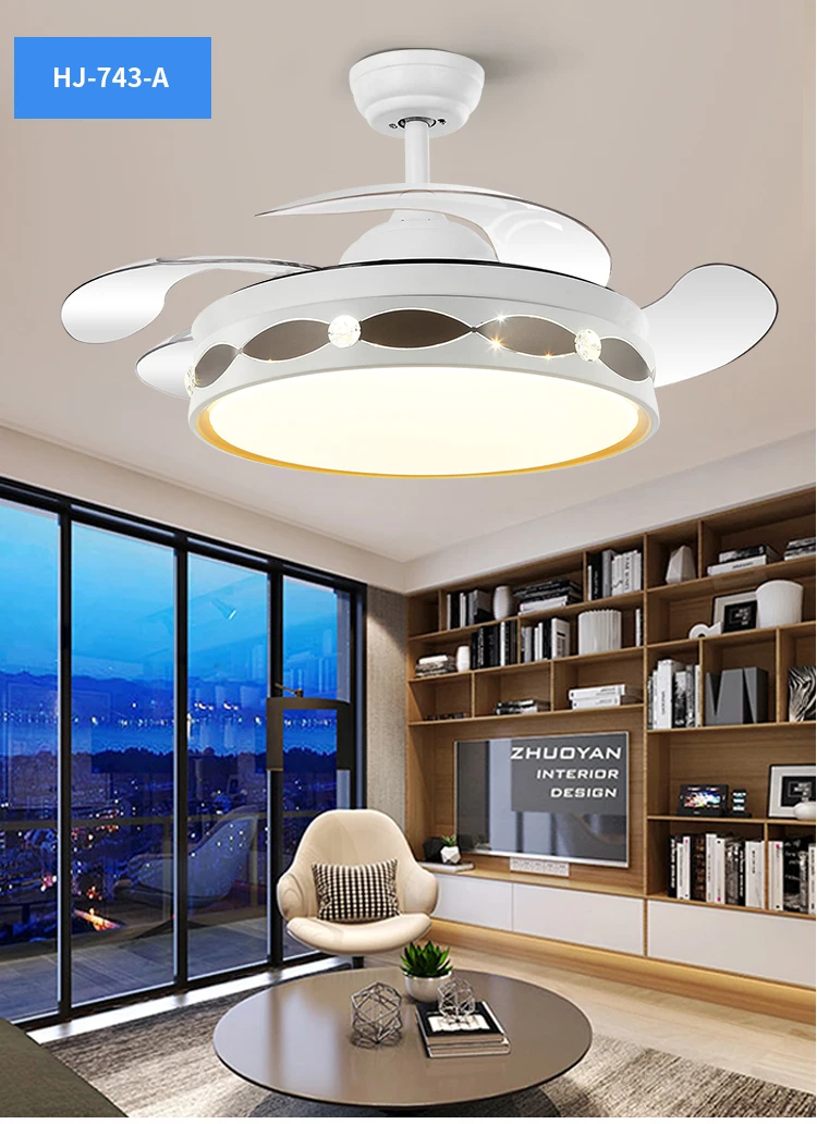 743a Tricolor 42 Inch 36" Modern Ceiling Fans Lights 110 220v ...
