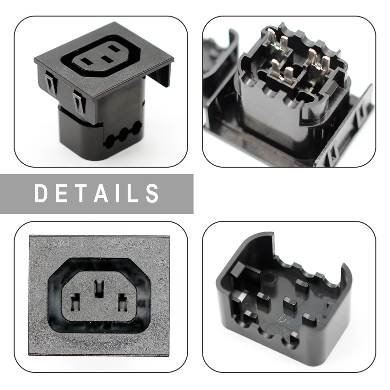 Pierce Type 15a 10a Iec 320 C13 Panel Mount Female Connector Locking ...