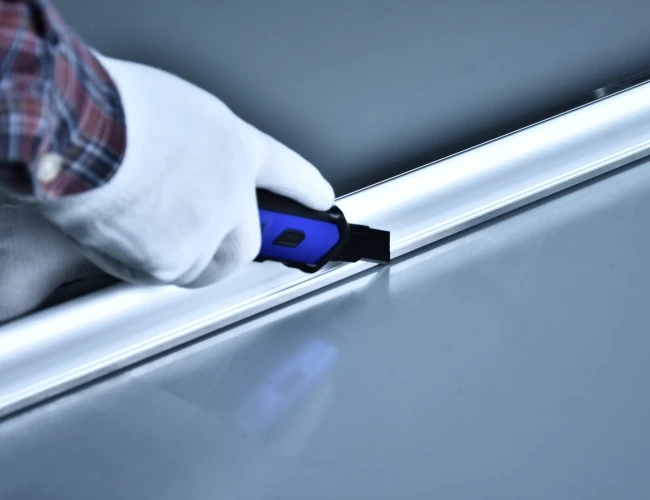 Aluminum Safety Cutting Ruler Scale Measuring Tools Cutting Plotter ...