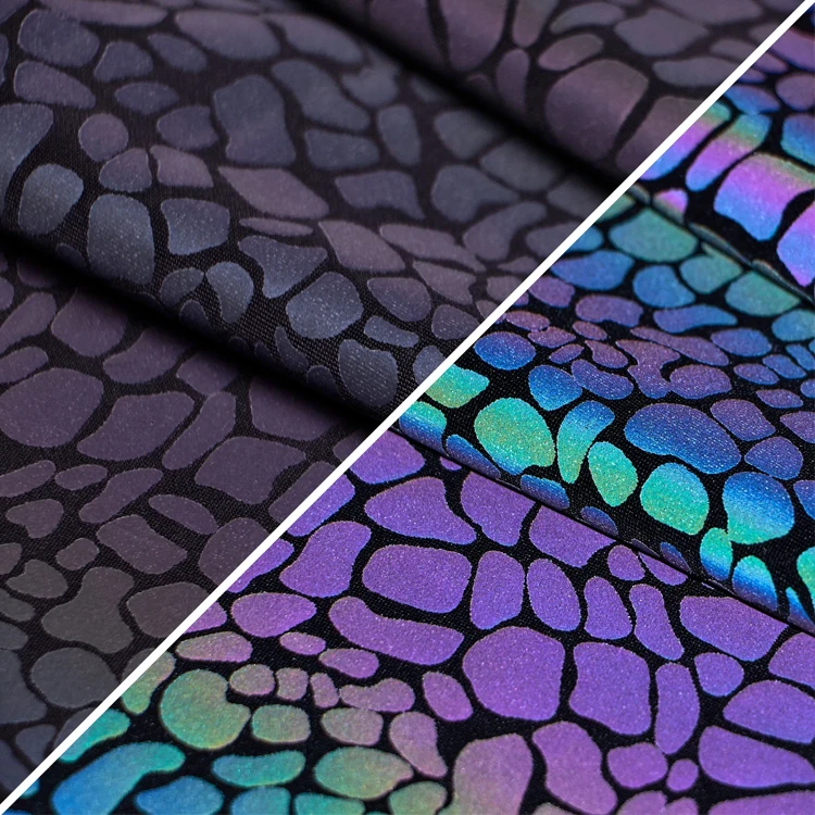 Many Design Rainbow Reflective Printing Fabric / Reflector Fabric High ...