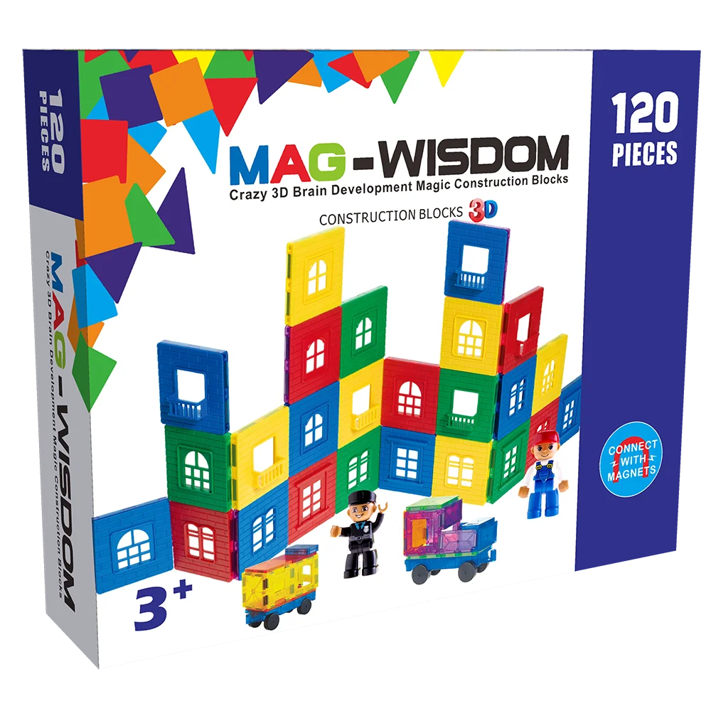Mag-wisdom & Playmager Magnetic Construction Building Blocks Montessori ...