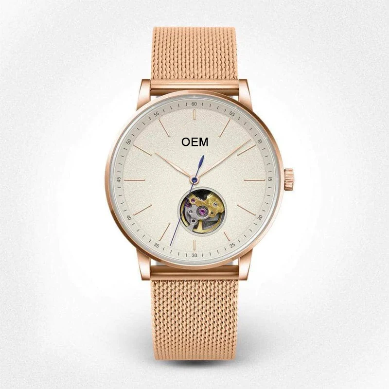 36MM Women's Automatic Open Heart-Peacock Watch