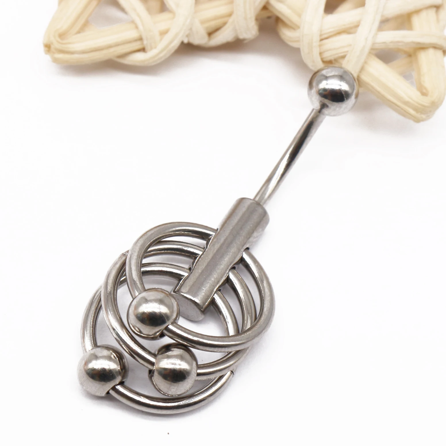 Gaby Jewelry Stainless Steel Clitoral Hood Piercing Belly Ring