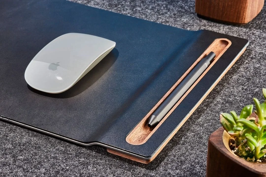 Leather Ergonomic Mouse Pad Design Comfortable and Easy to Clean Wooden ...