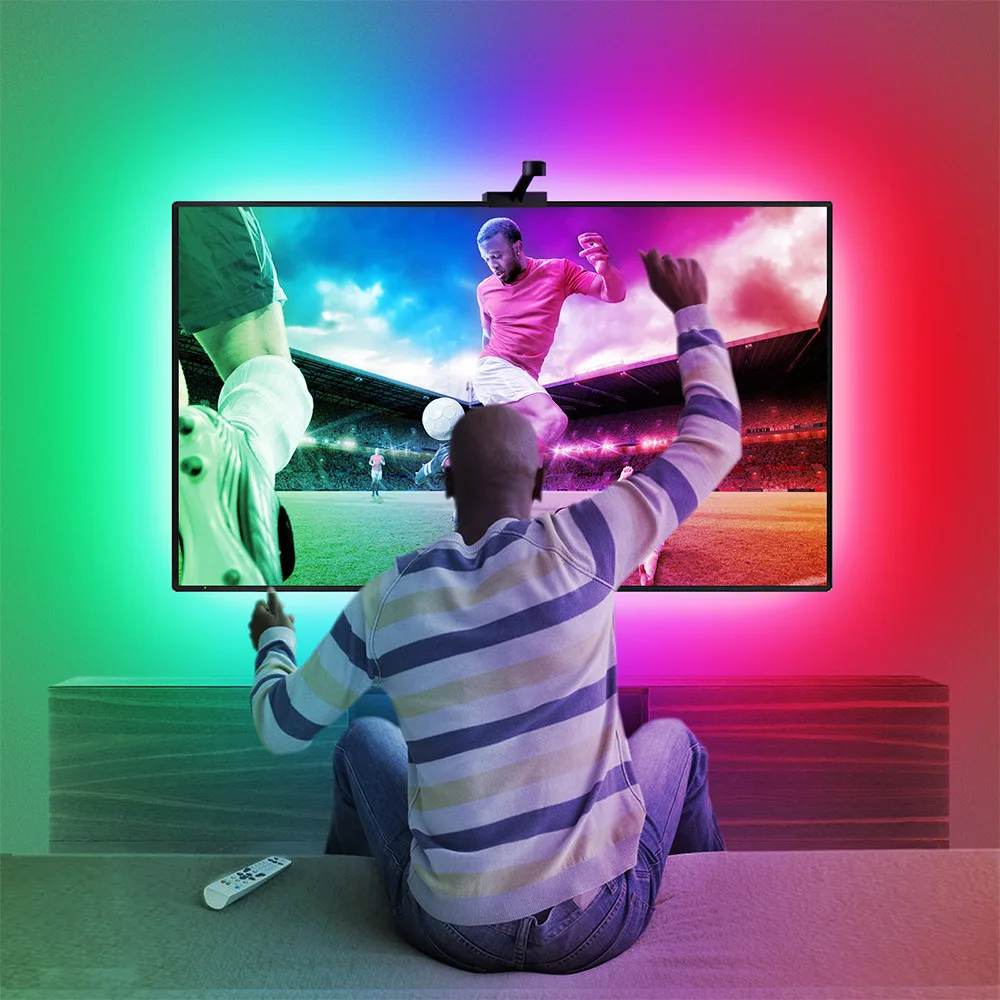 Tuya Wifi RGBIC LED TV Backlight with Camera - Smart Ambient Light Sync