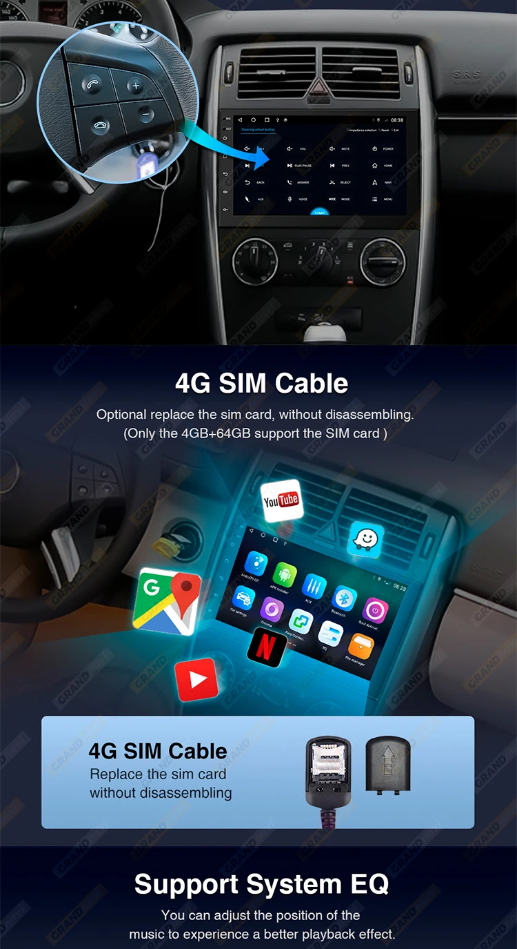 7 Inches Universal Auto Radio Car Radio Universal Android Screen Car ...