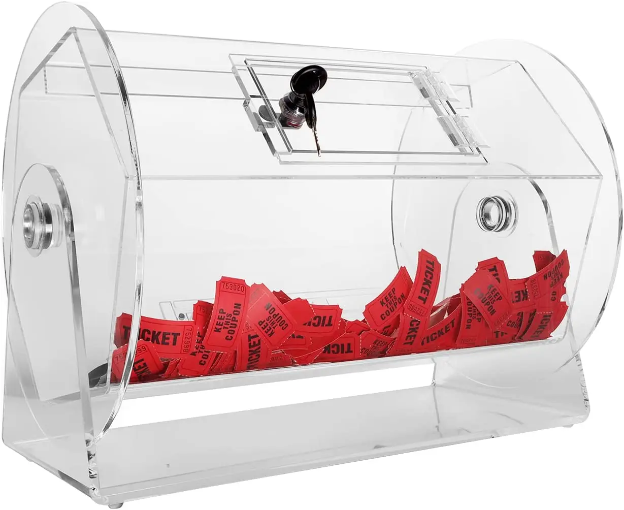Acrylic Lottery Draw Box - Clear, Modern, and Customizable