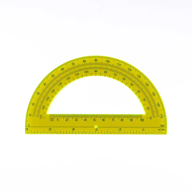 Wholesale 6-inch Translucent Plastic Protractors 180 Degrees Geometry ...