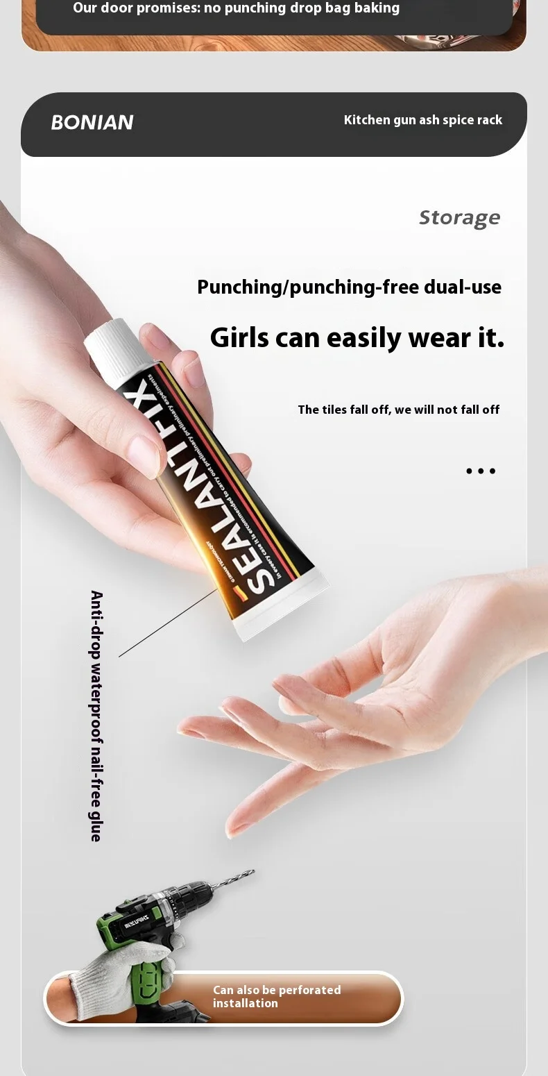 NFS Multi-Functional Metal Wall-Mounted Household Storage Rack Kitchen ...