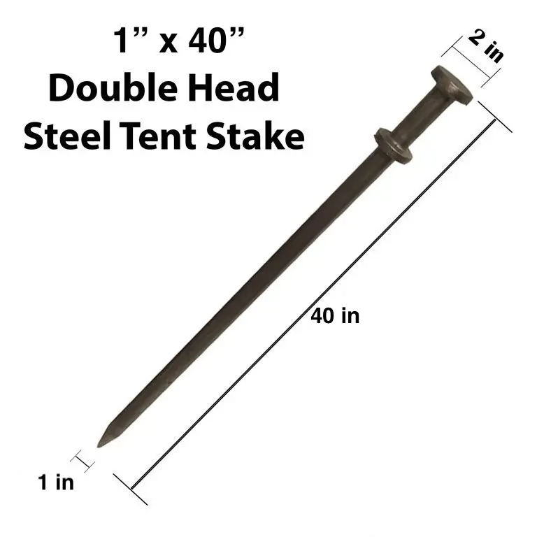 Metal Double Head Stakes for Frame and Pole Tents Pressure Treated Wood ...