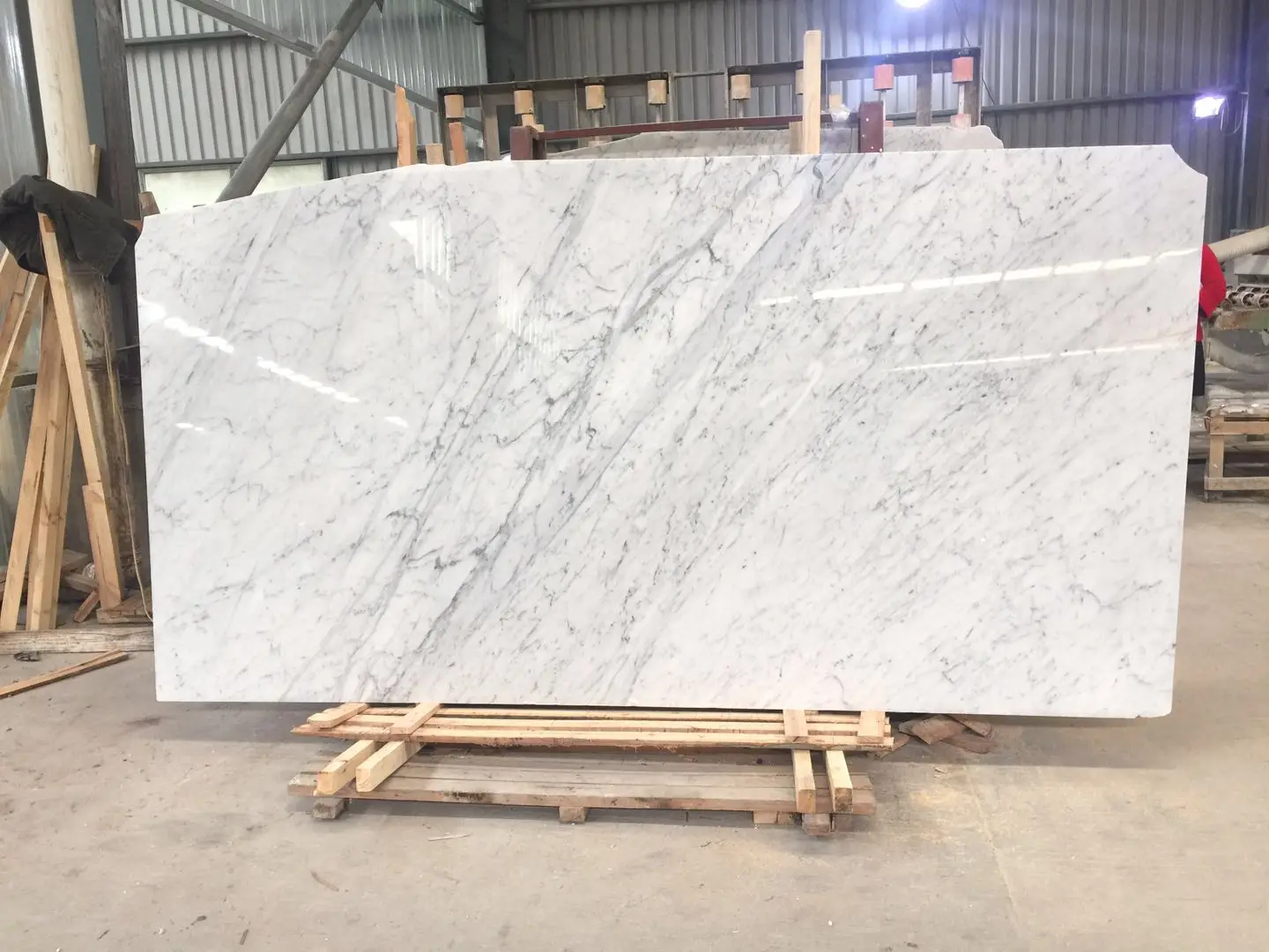 Customized Natural Italian Stone Slabs - Bianco Carrara