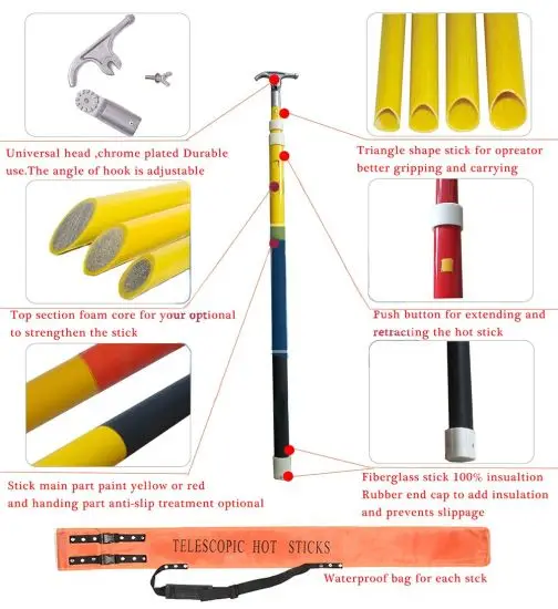 High Voltage Operating Hot Stick,Disconnect Stick - Buy Hot Stick ...