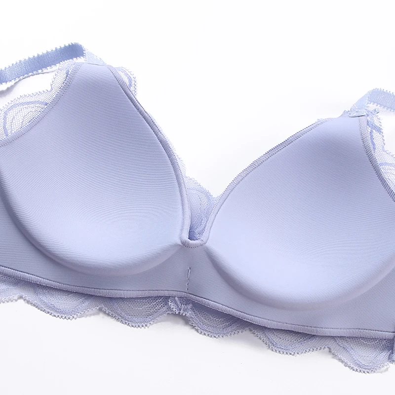 Women's Small Triangle Cup Ribbed Cotton Lace Bra For Girls - Buy ...