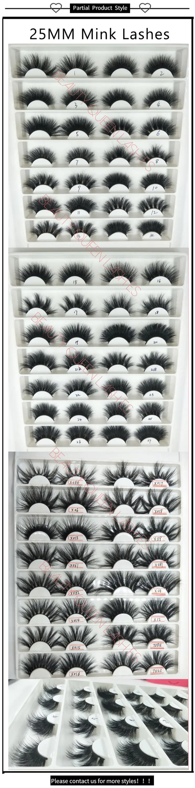 Wholesale Eyelash Tray False Eye Lash Acrylic Lash Box Empty Plastic ...