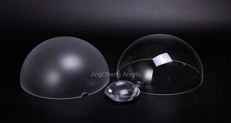 Frosted Acrylic Hemisphere - Clear Plastic Art Display