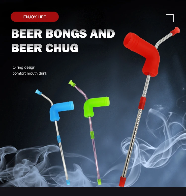 Custom Color Beer Snorkel Bottle - Fun & Non-toxic