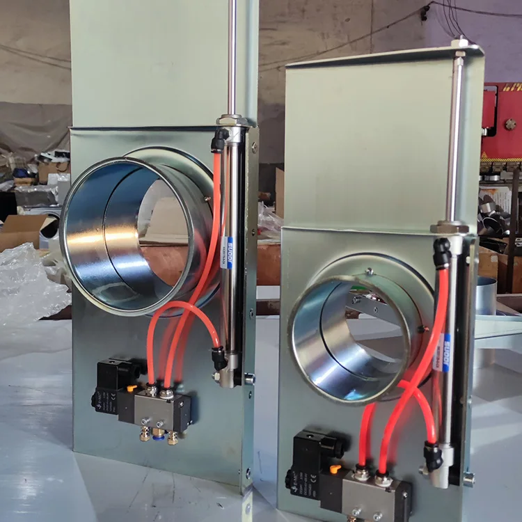 Sheet Metal Ductwork 110v Solenoid Blast Gate Damper For Industrial ...