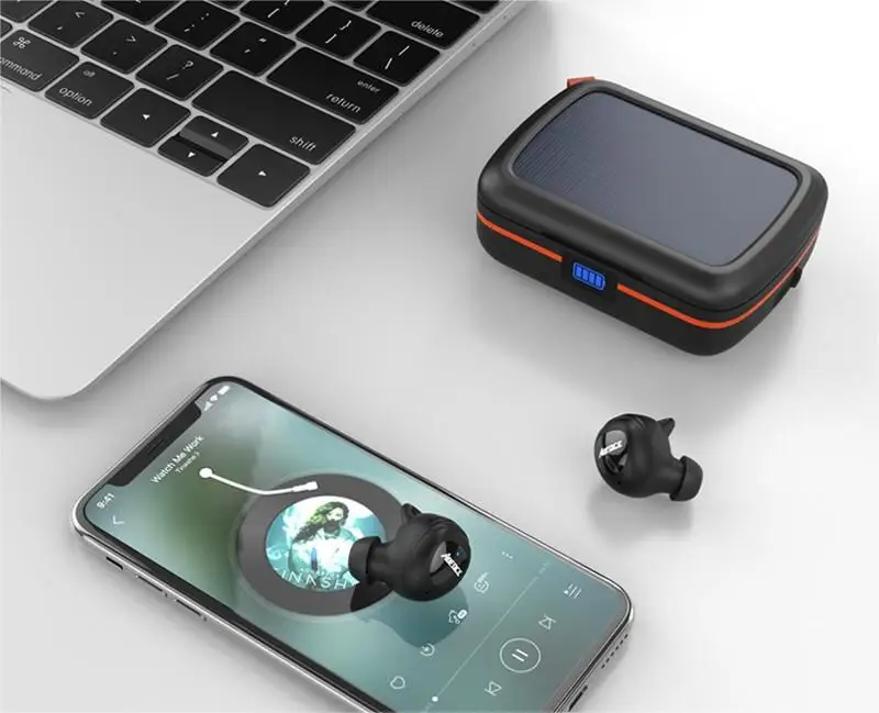 Solar Tws Charging Earbuds Bt Headset Tws Sports Handsfree Earphone ...