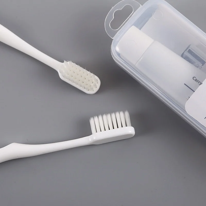 Portable Nylon Toothbrush Toothpaste Set with Soft Bristles Disposable ...