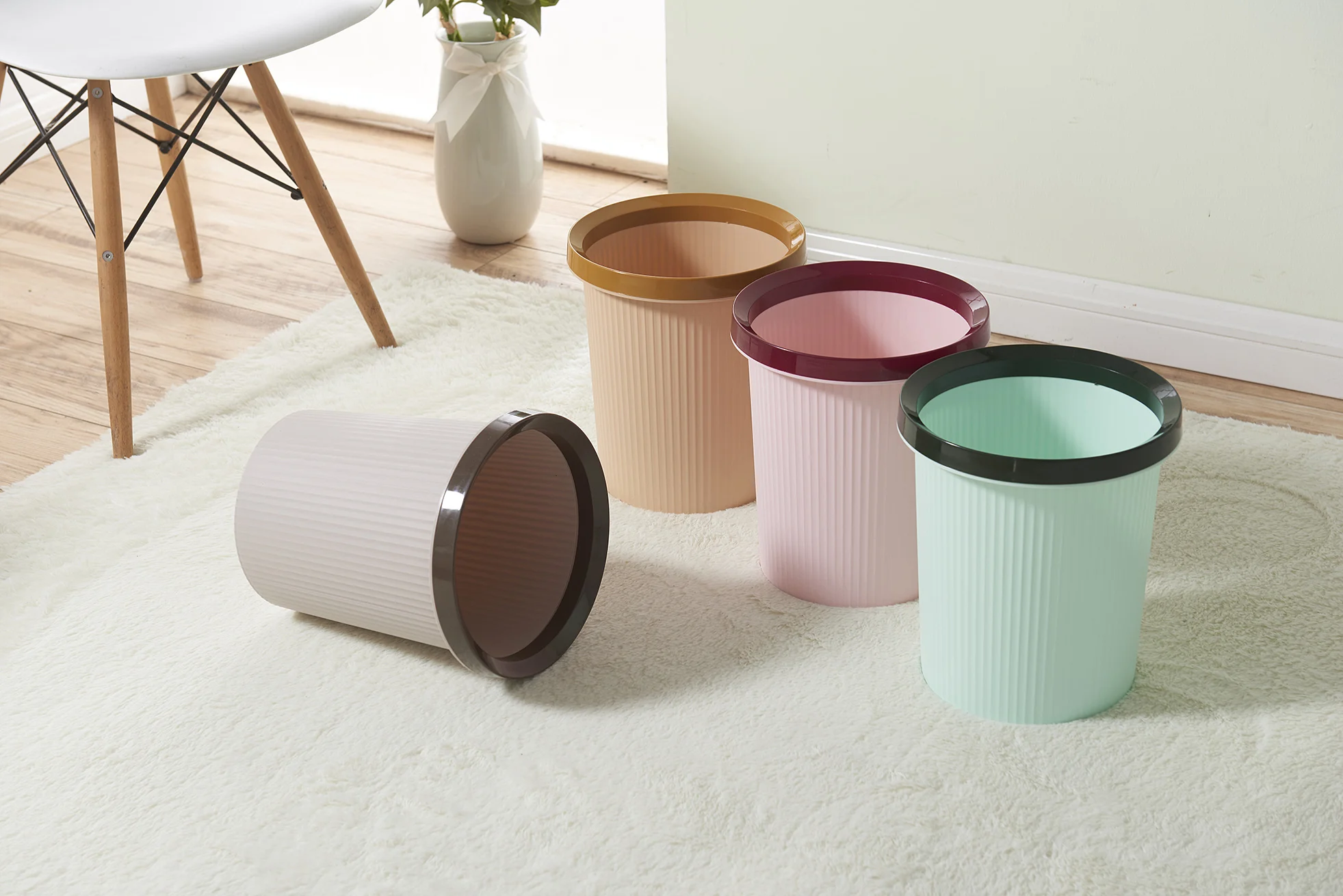 Pressing Ring Trash Can Wholesale Uncovered Nordic Style Trash Can ...