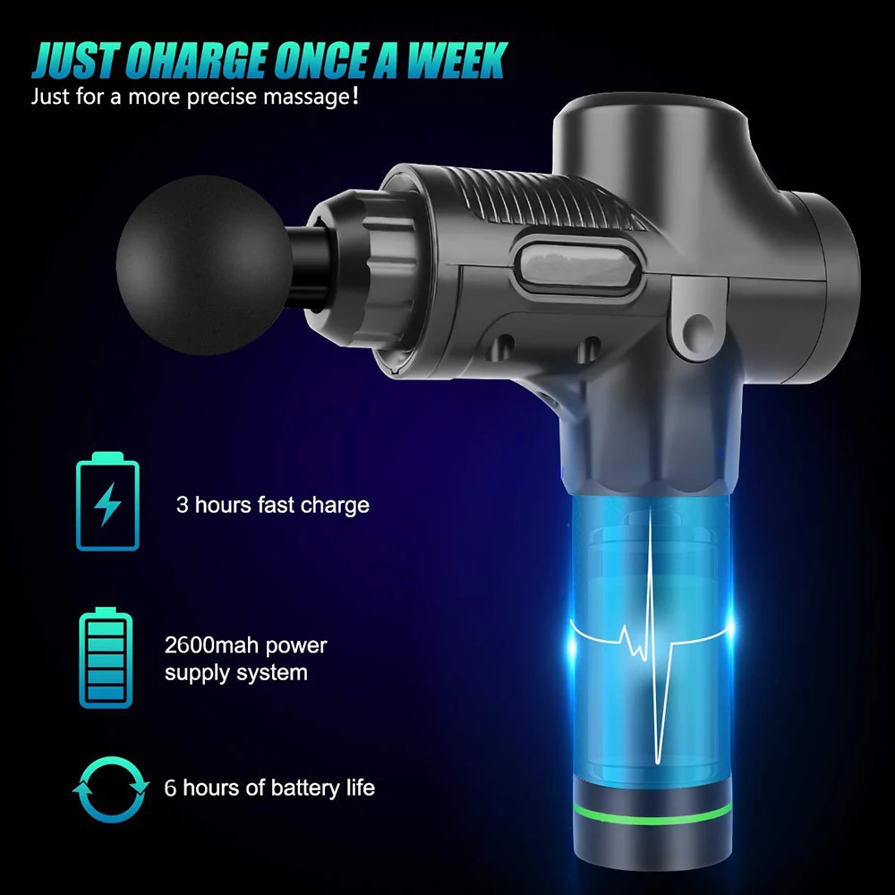 Meresoy Electric Deep Muscle Massage Gun Cordless Electric Wireless ...